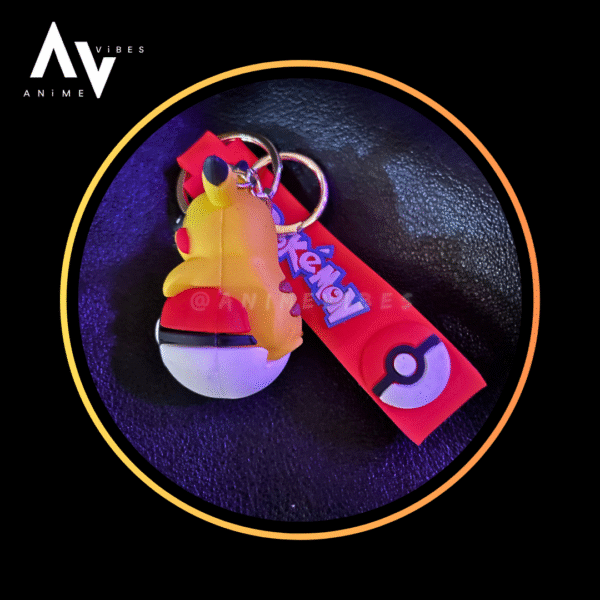Pikachu on Pokeball rubber keychain – AnimeVibes
